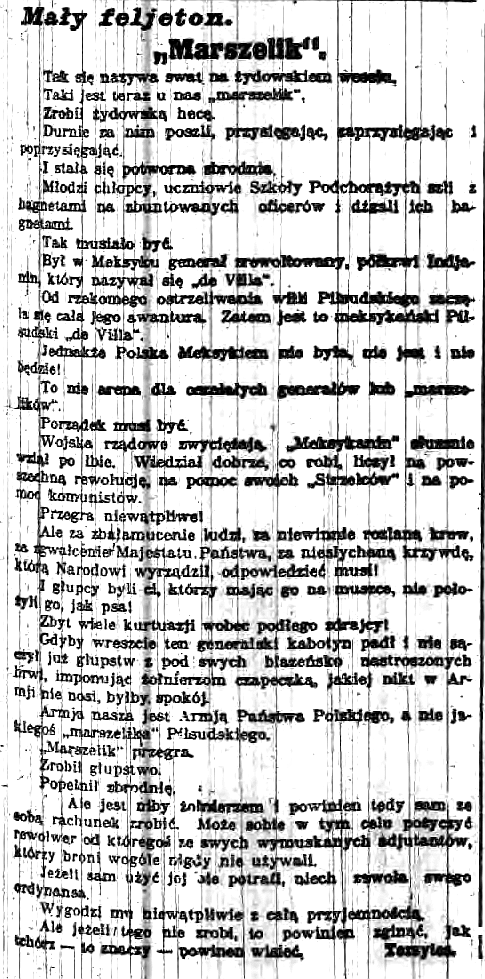 Zamach majowy w „Kurierze Poznańskim” - Portal historyczny Histmag.org ... Zamach majowy w „Kurierze Poznańskim” - Portal historyczny Histmag.org ...